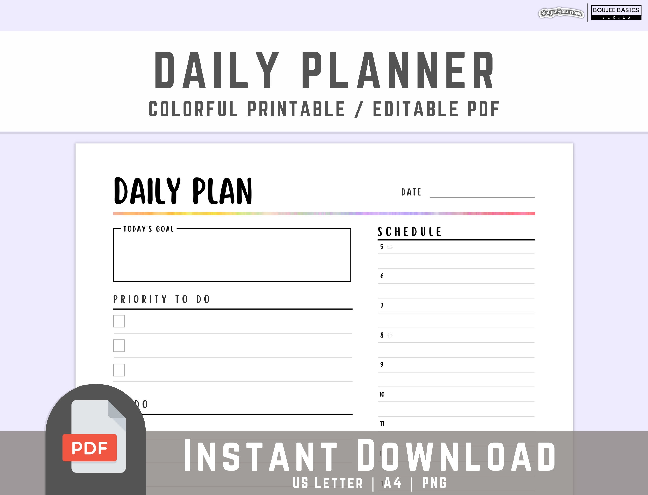 Daily Planner Printable, Daily to Do, Day Planner, Half Hour Planner ...
