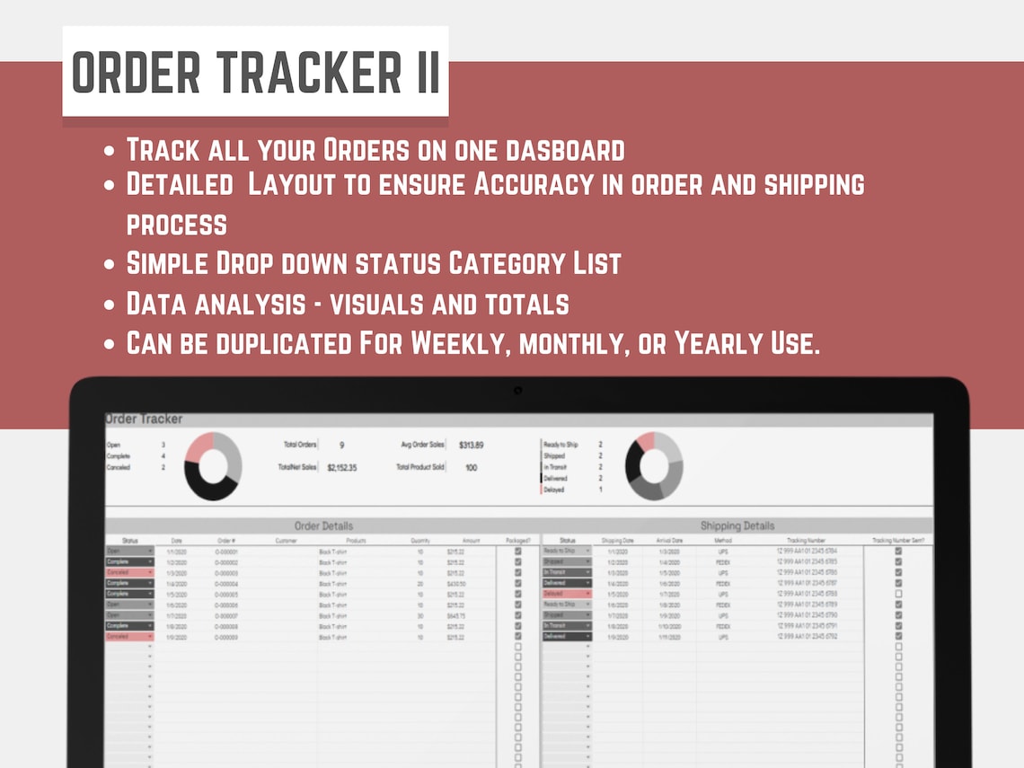 Order Status Tracker | Order Form Template, Order Tracking, Order ...