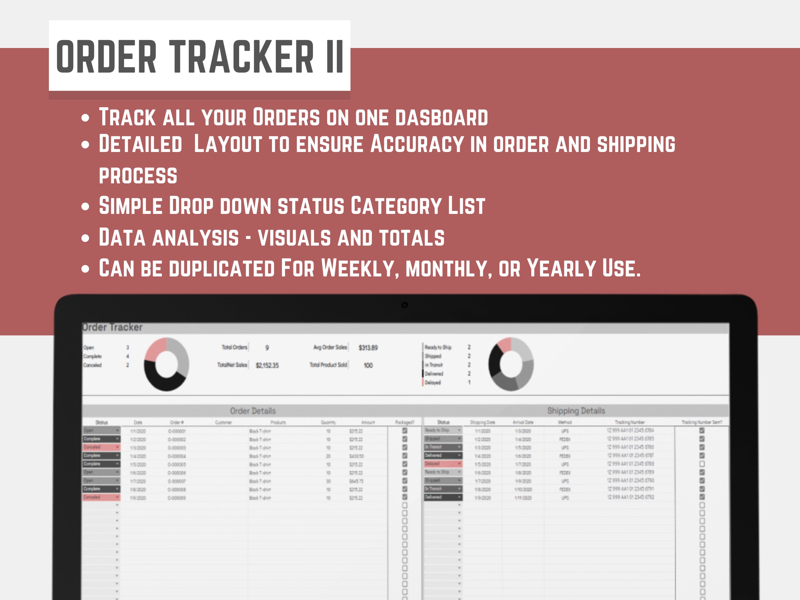 Order Status Tracker | Order Form Template, Order Tracking, Order ...