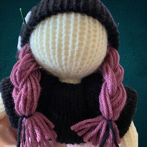 Circular KNITTING MACHINE PATTERN for Knitted Stuffed Gothic Goth Girl ...