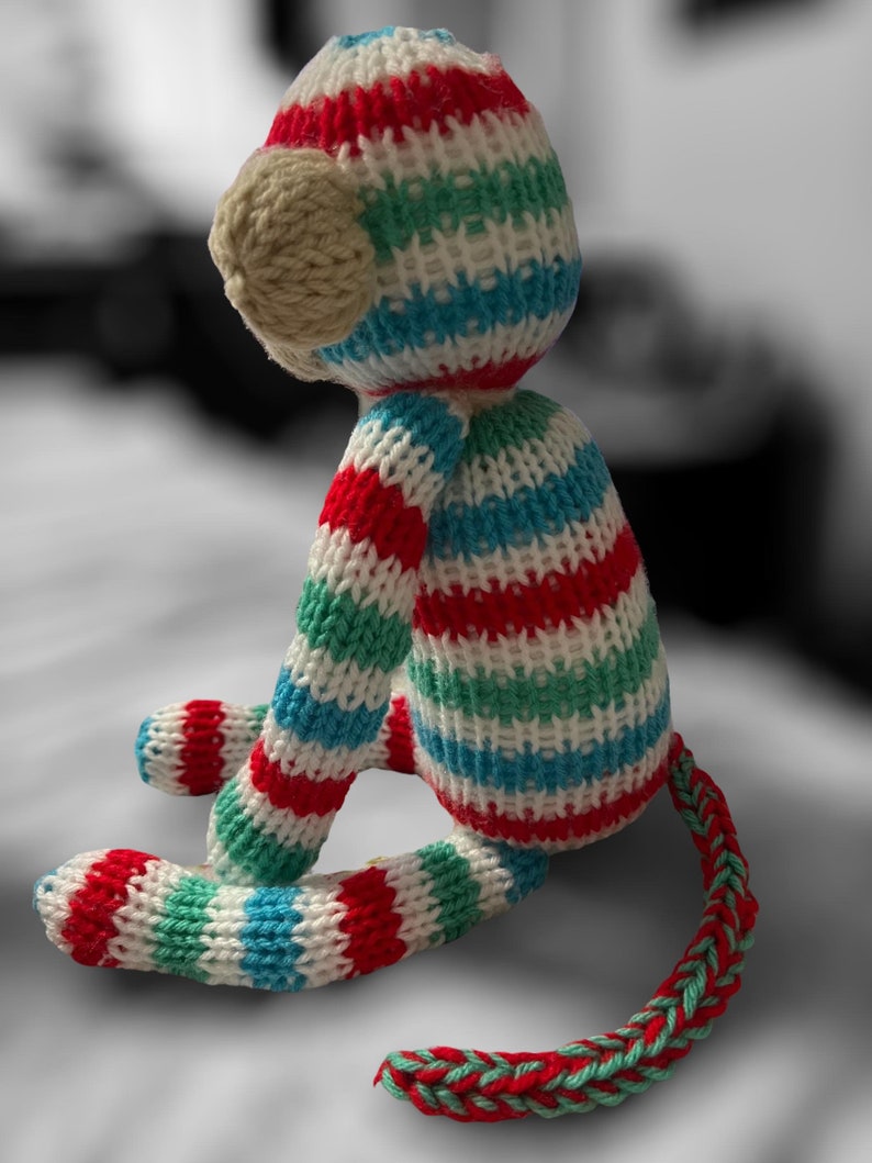 Sock Monkey: Circular KNITTING MACHINE PATTERN for Knitted Sock Monkey ...