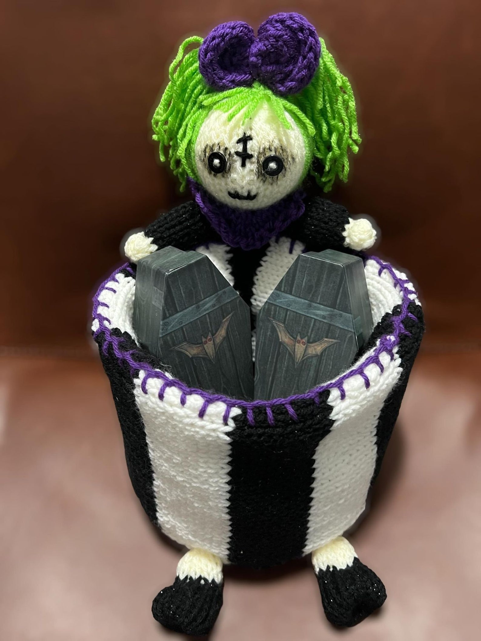 Halloween Storage Basket: Circular KNITTING MACHINE PATTERN for ...