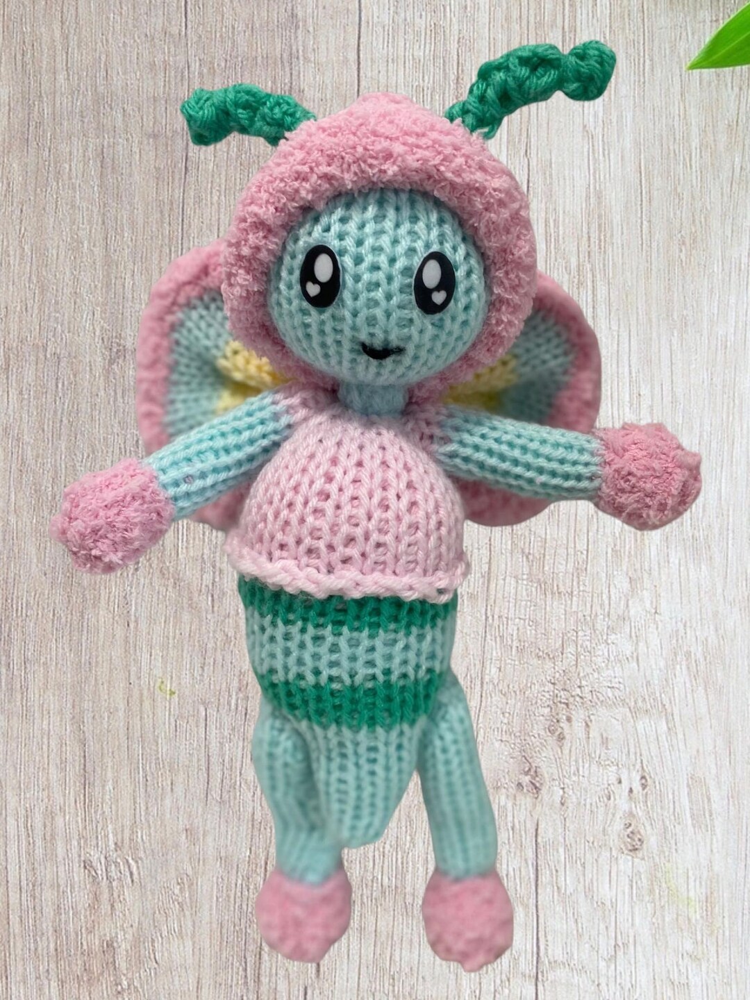 Circular KNITTING MACHINE PATTERN for Knitted Stuffed Butterfly Animal ...