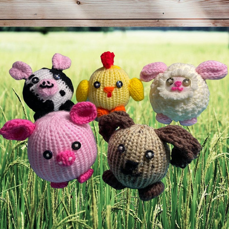 KNITTING MACHINE PATTERN for Farm Animals and Barn Bag Set Cow - Etsy