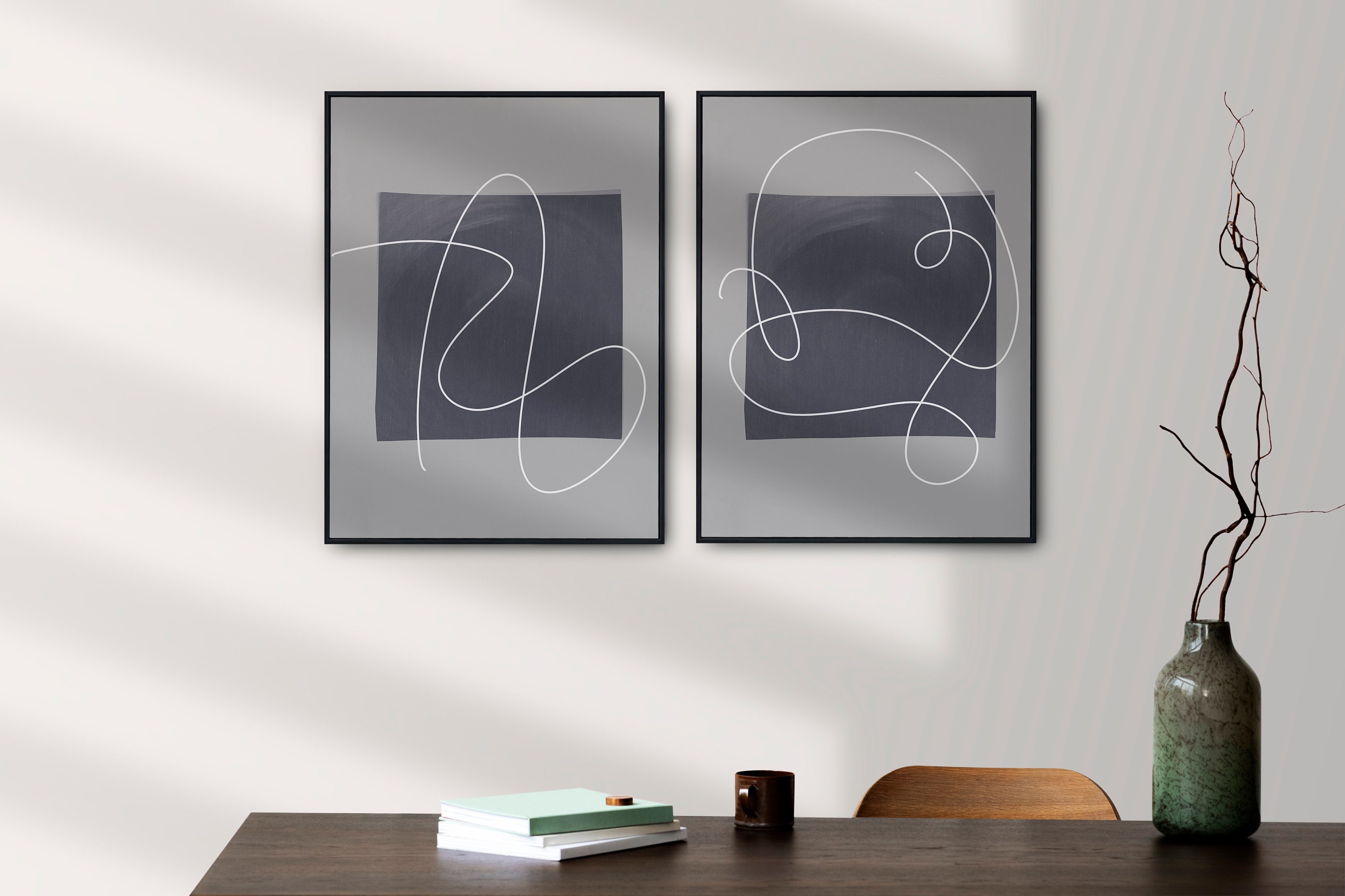 Printable Abstract Wall Art, Modern Minimalist Digital Art Print ...