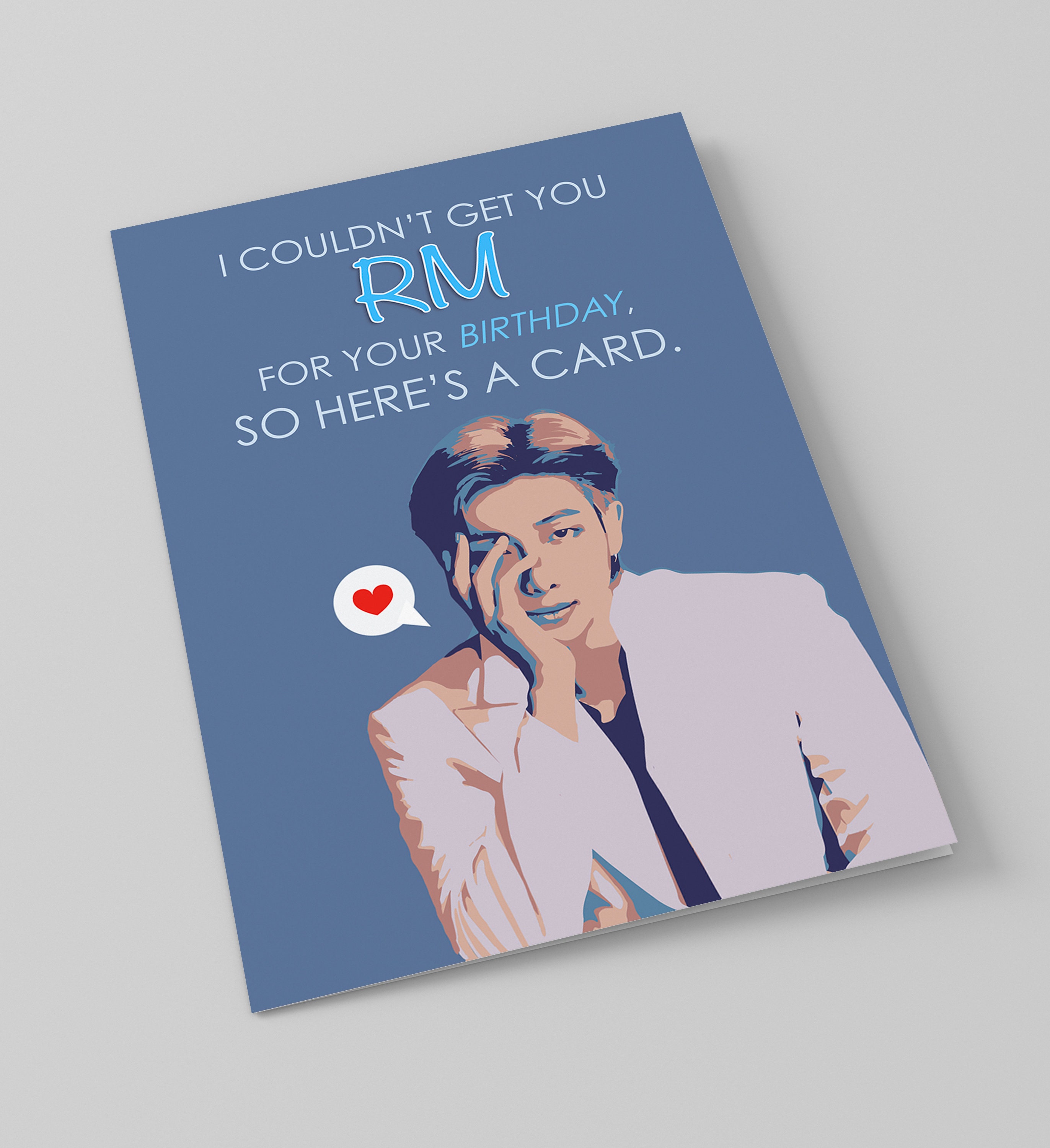 RM Rap Monster Kim Namjoon Kimnamjoon BTS Happy Birthday Card Instant ...