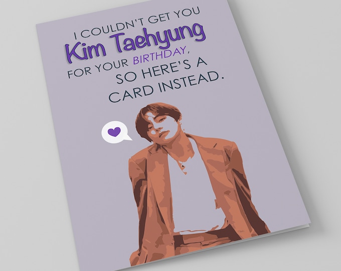 BTS V Taehyung and Yeontan Birthday Card, Birthday Card, Kpop Greeting ...