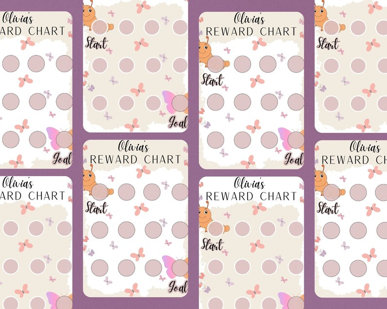 Butterfly Reward Chart Butterfly Chore Chart Printable Butterfly ...