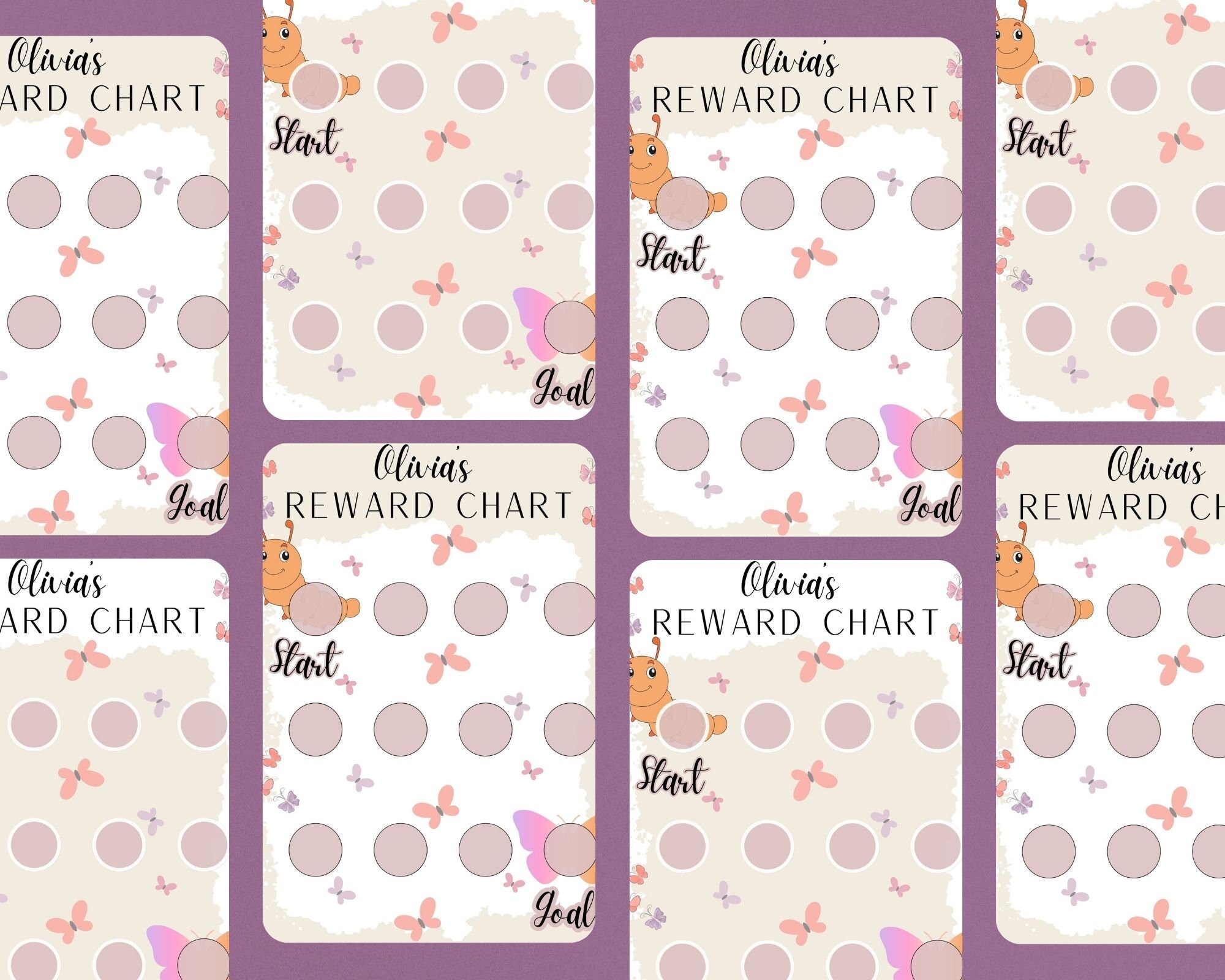 Butterfly Reward Chart Butterfly Chore Chart Printable Butterfly ...