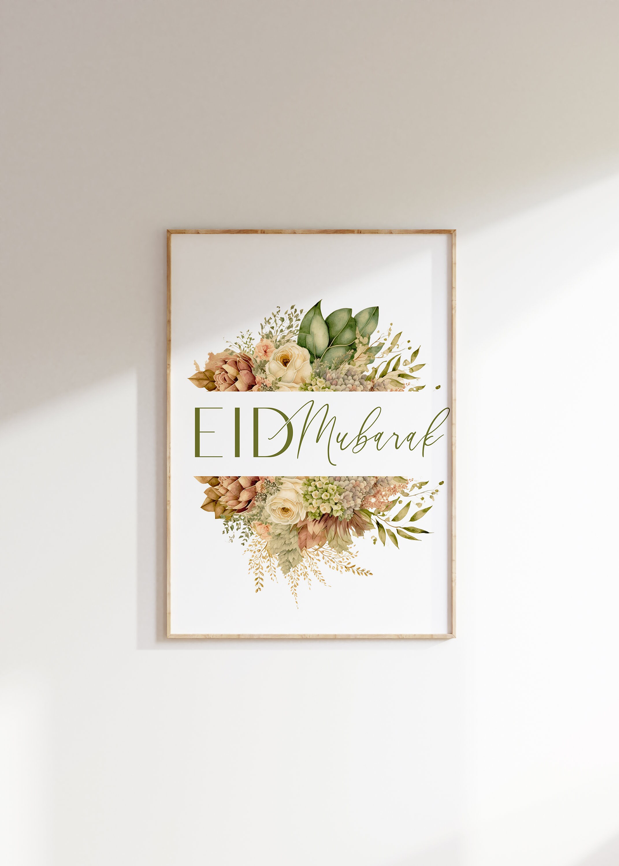 Floral Eid Mubarak Board Eid Welcome Sign, Eid Al Adha Eid Al Fitr ...