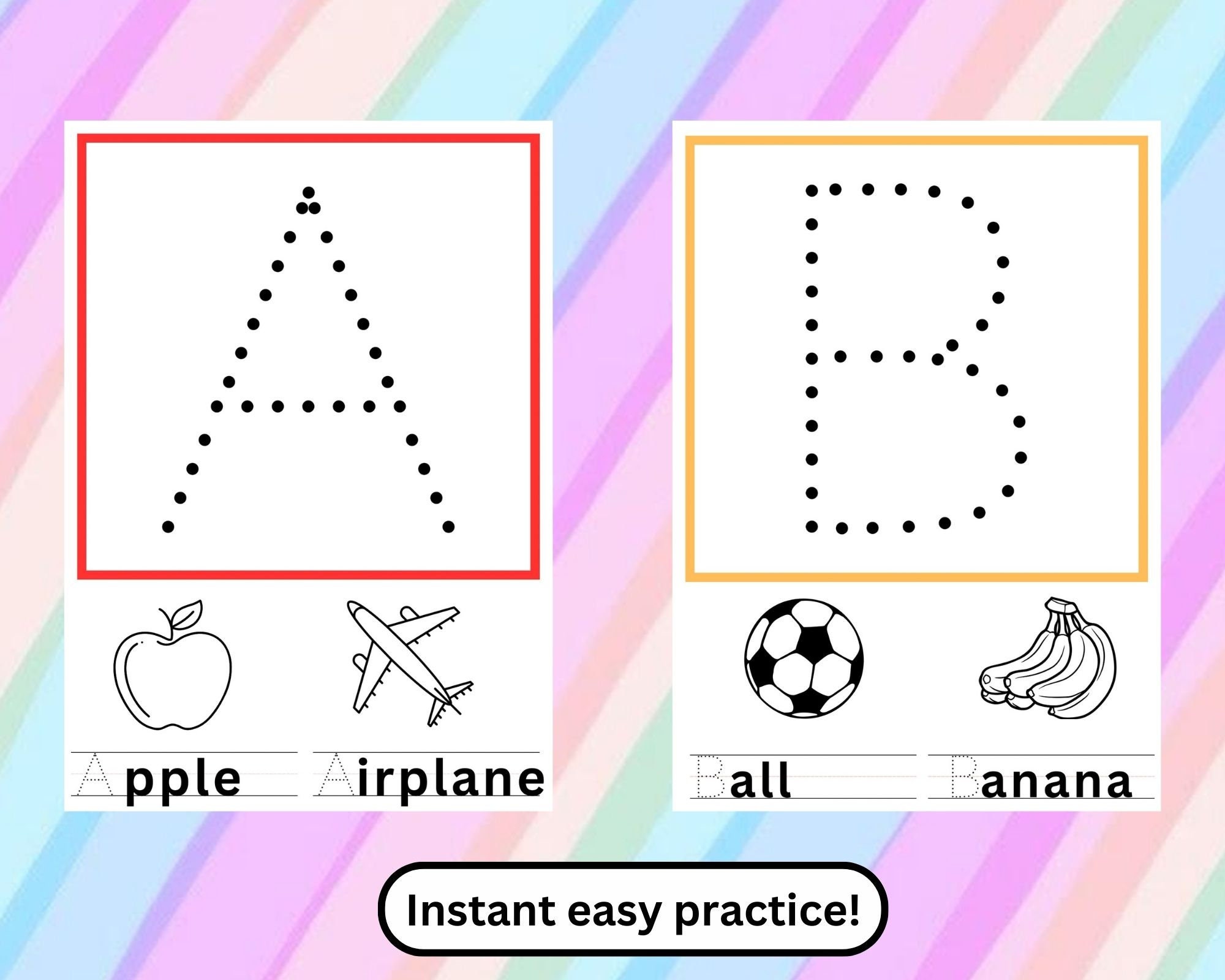 ABC Alphabet Tracing Preschool Worksheets for Pre-k Homeschool Learning ...