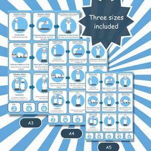 Salah Step by Step Poster Learn How to Pray Kids Salah Tracker Kids ...