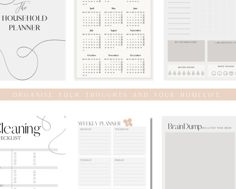 Household Planner Binder Printable for Mom Homemaker Planner Binder ...
