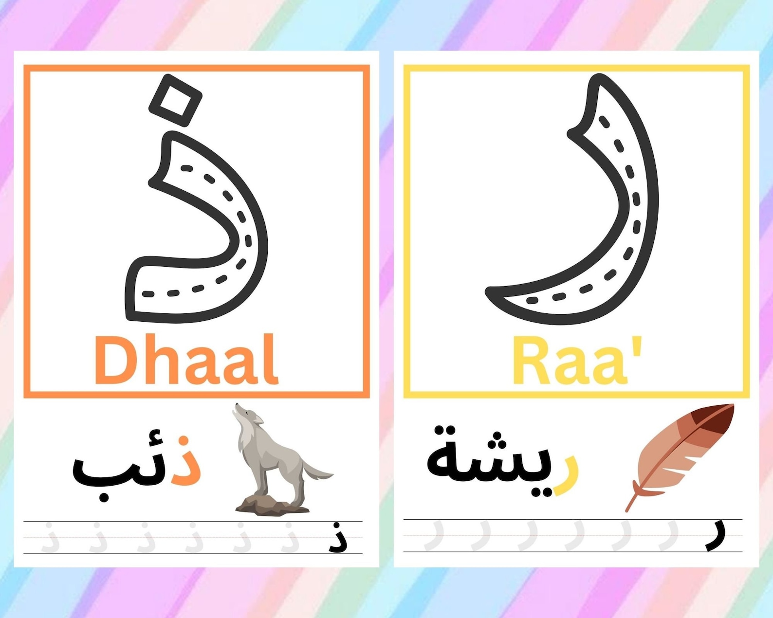 Arabic Alphabet Tracing Worksheet Tajweed for Kids Learn Arabic Muslim ...