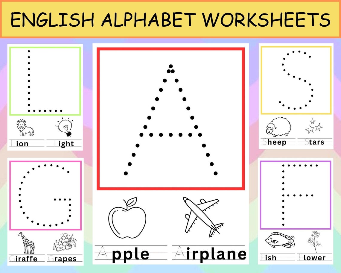 ABC Alphabet Tracing Preschool Worksheets for Pre-k Homeschool - Etsy