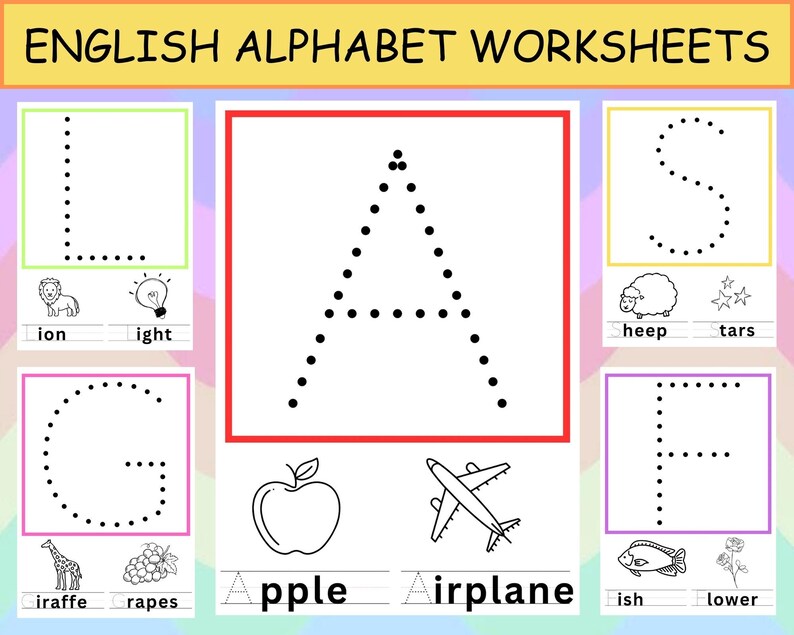 ABC Alphabet Tracing Preschool Worksheets for Pre-k Homeschool Learning ...