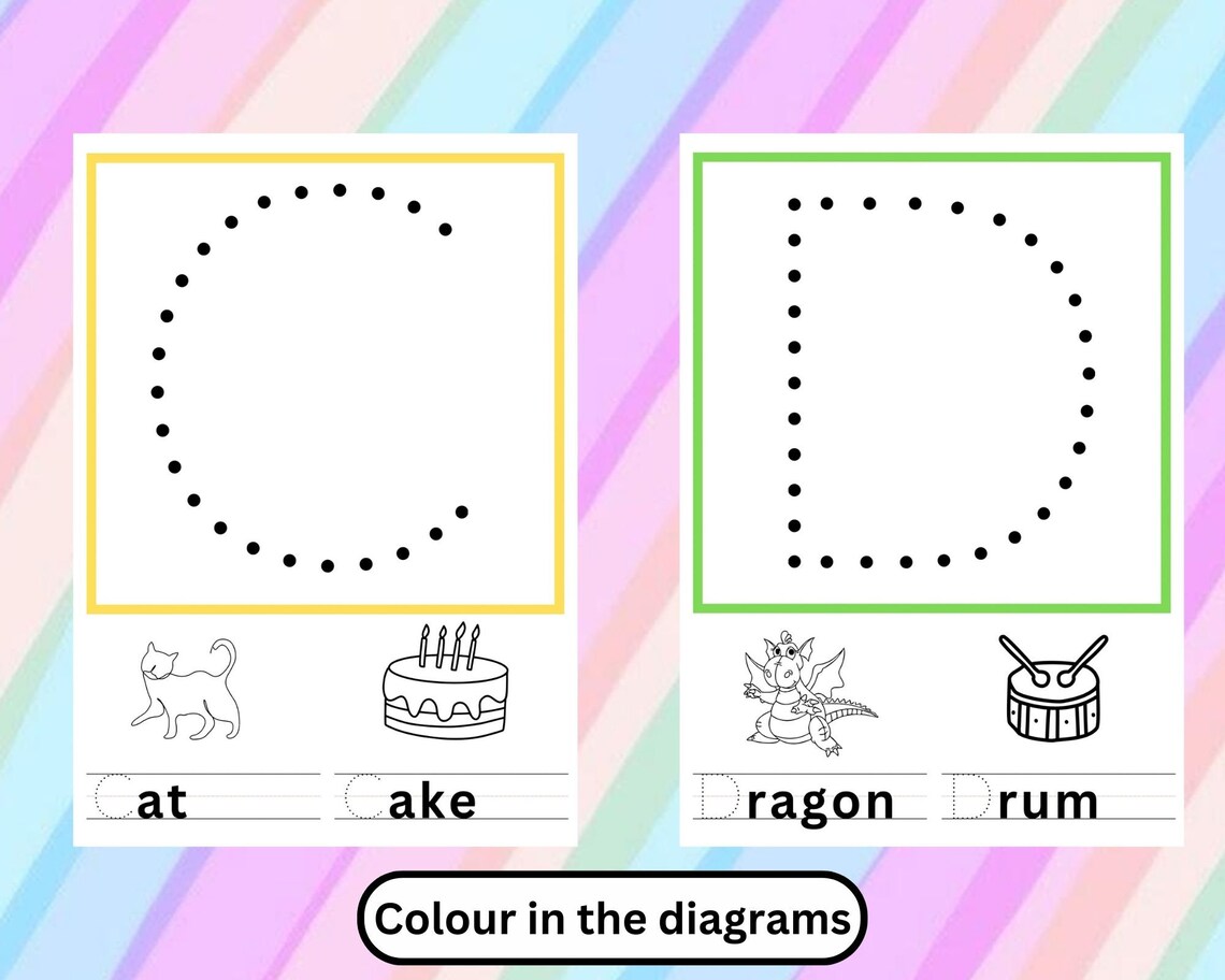 ABC Alphabet Tracing Preschool Worksheets for Pre-k Homeschool Learning ...