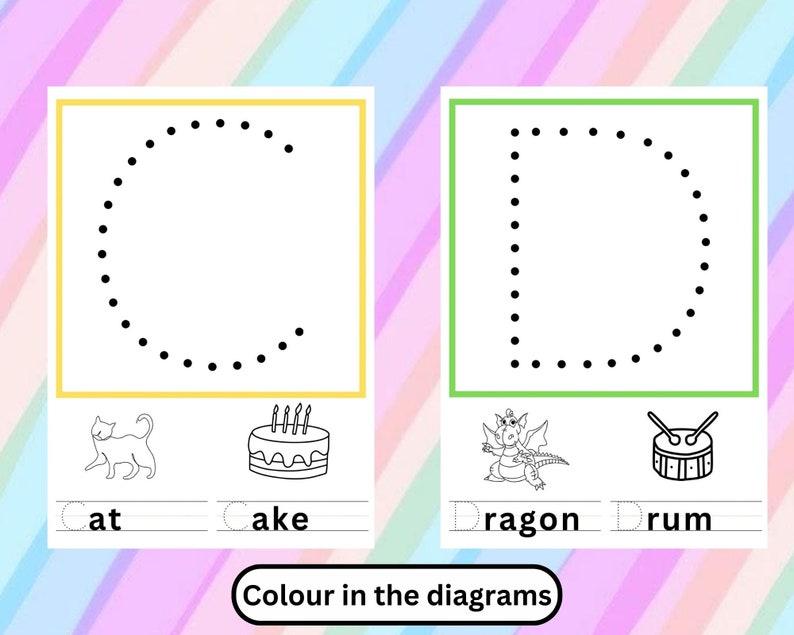 ABC Alphabet Tracing Preschool Worksheets for Pre-k Homeschool Learning ...