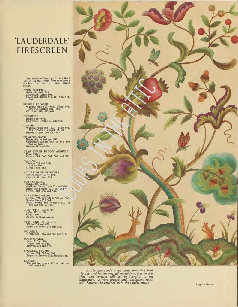 Jacobean Embroidery Pattern Book PDF Digital Download Jacobean ...