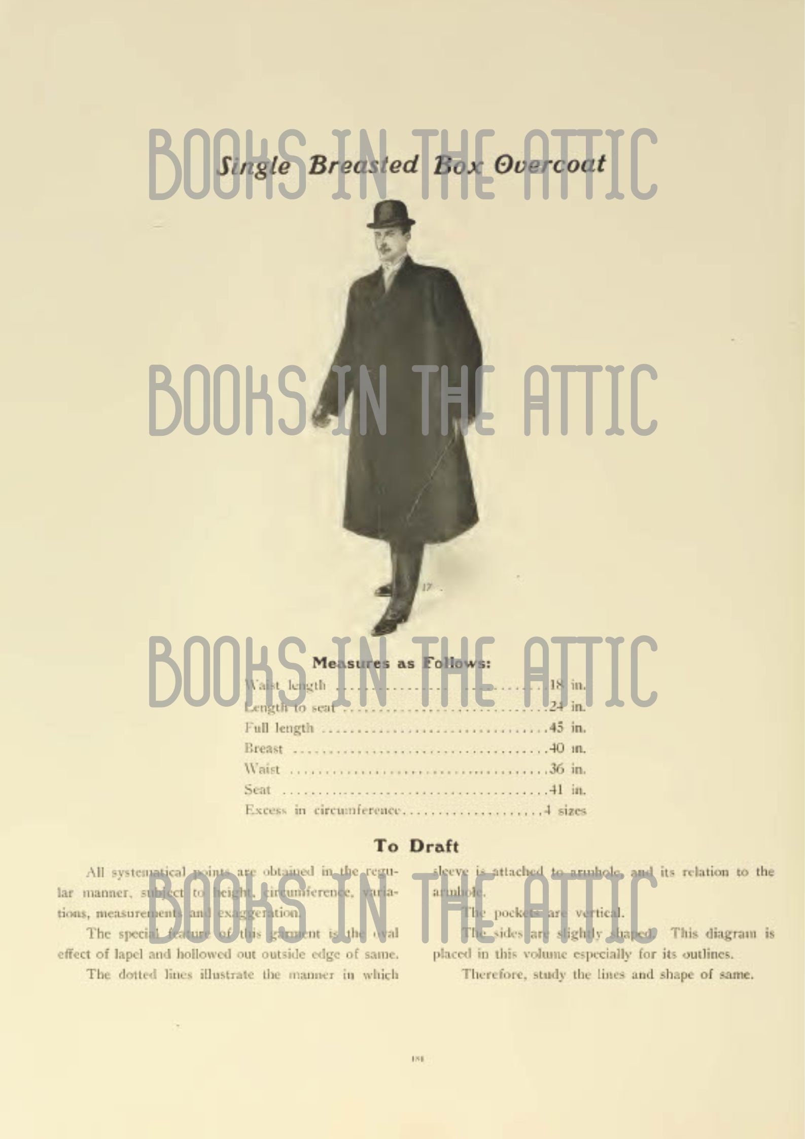 Rare Book of Men's Tailoring, How to Make Mens Patterns, Dressmaking ...