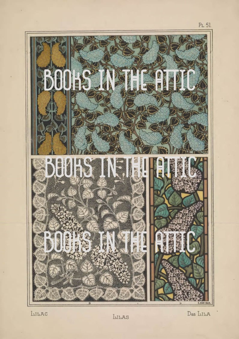 Art Nouveau Plants and Their Application to Ornament, Botanical ...