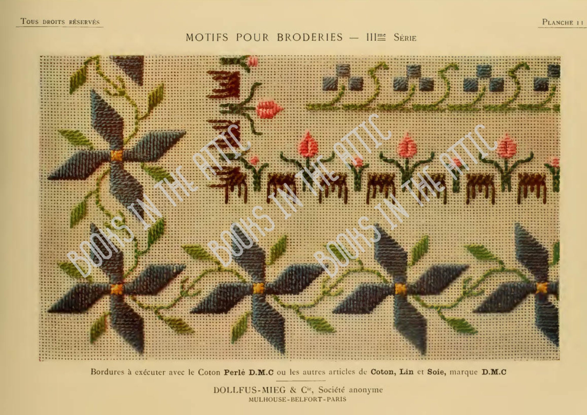 Motifs Pour Broderie - Vintage French Embroidery Pattern PDF Digital ...