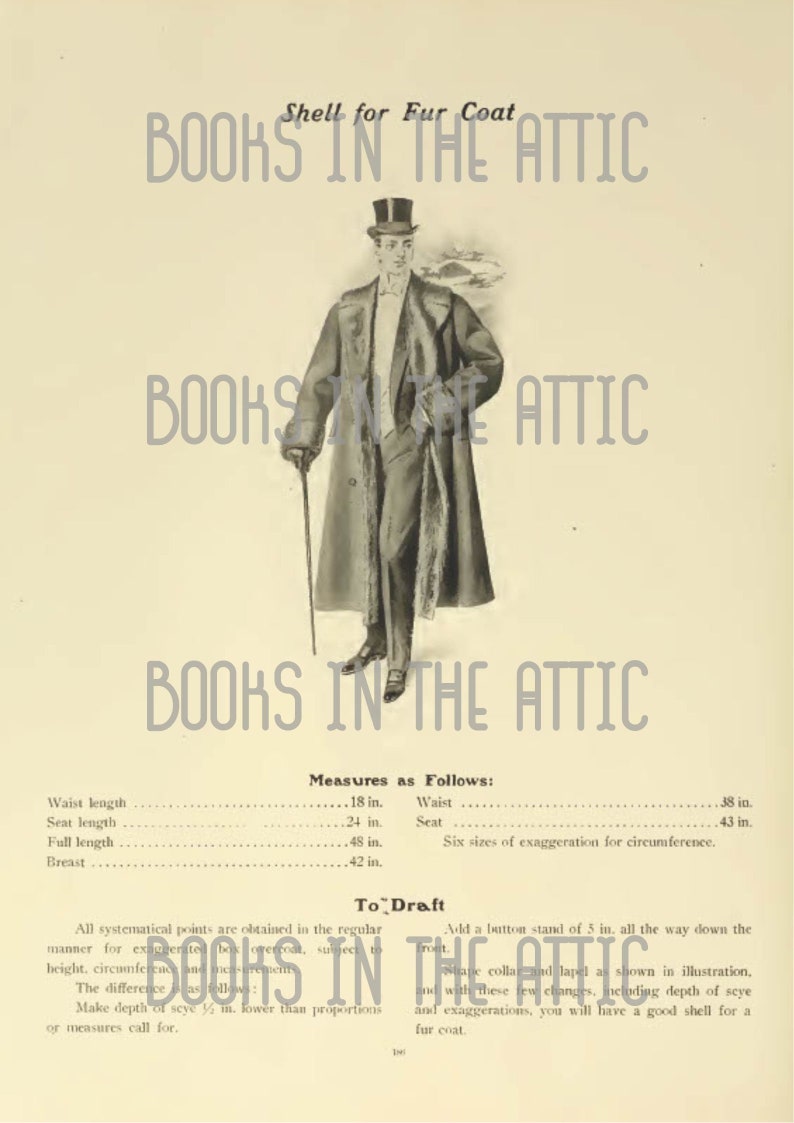Rare Book of Men's Tailoring, How to Make Mens Patterns, Dressmaking ...