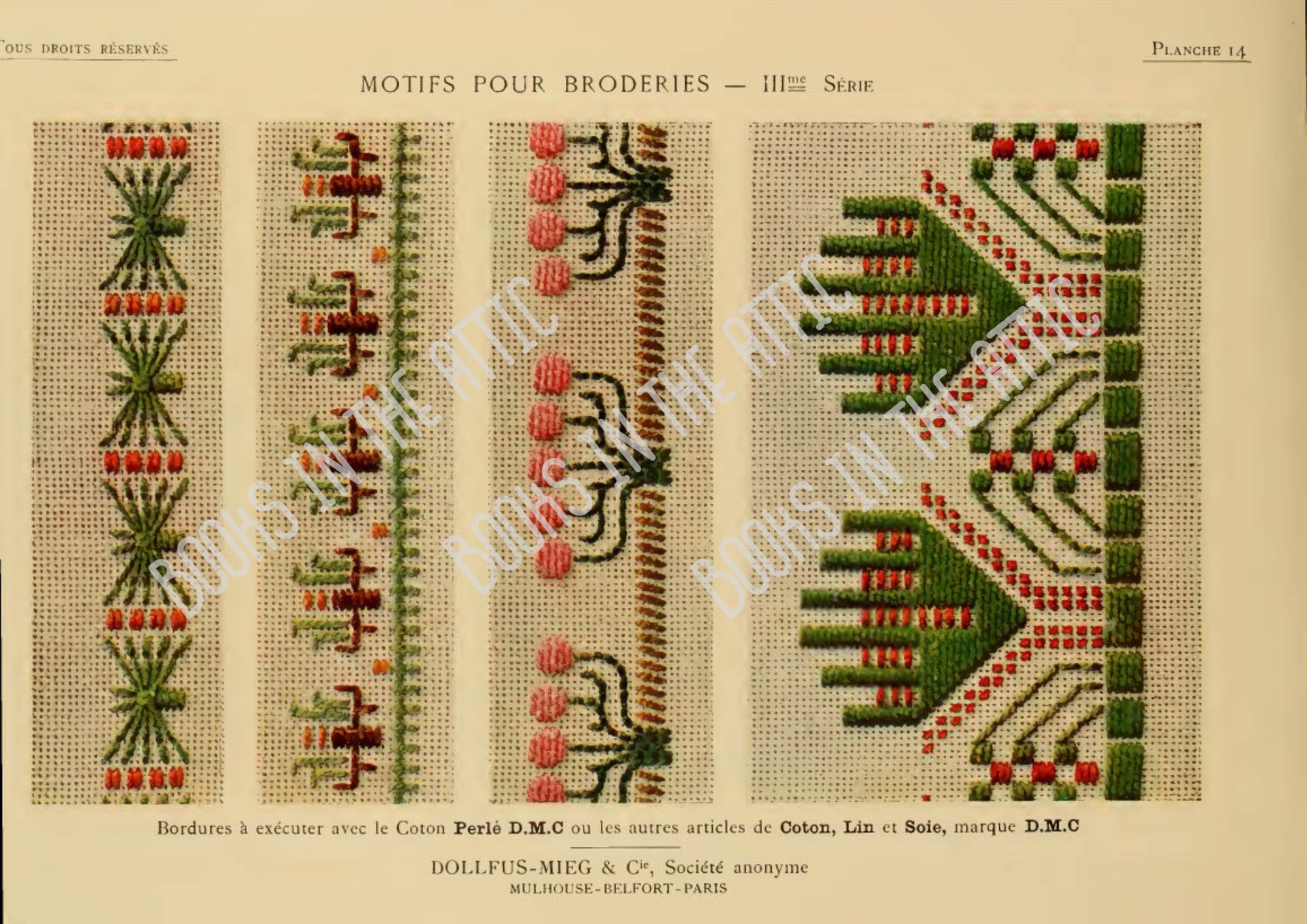 Motifs Pour Broderie - Vintage French Embroidery Pattern PDF Digital ...