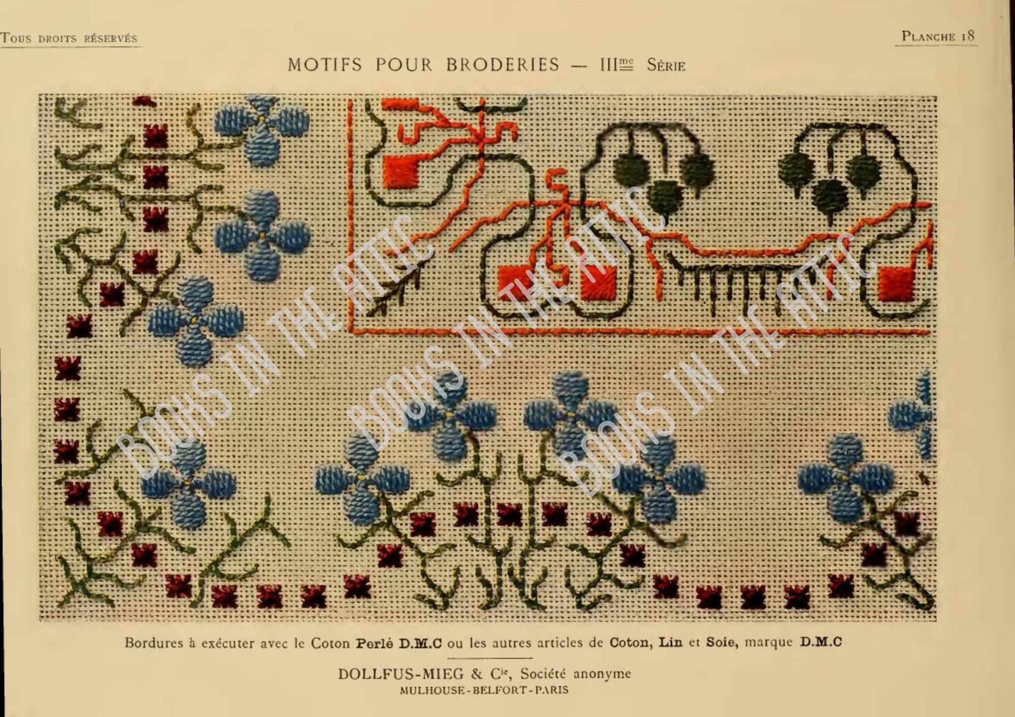Motifs Pour Broderie - Vintage French Embroidery Pattern PDF Digital ...