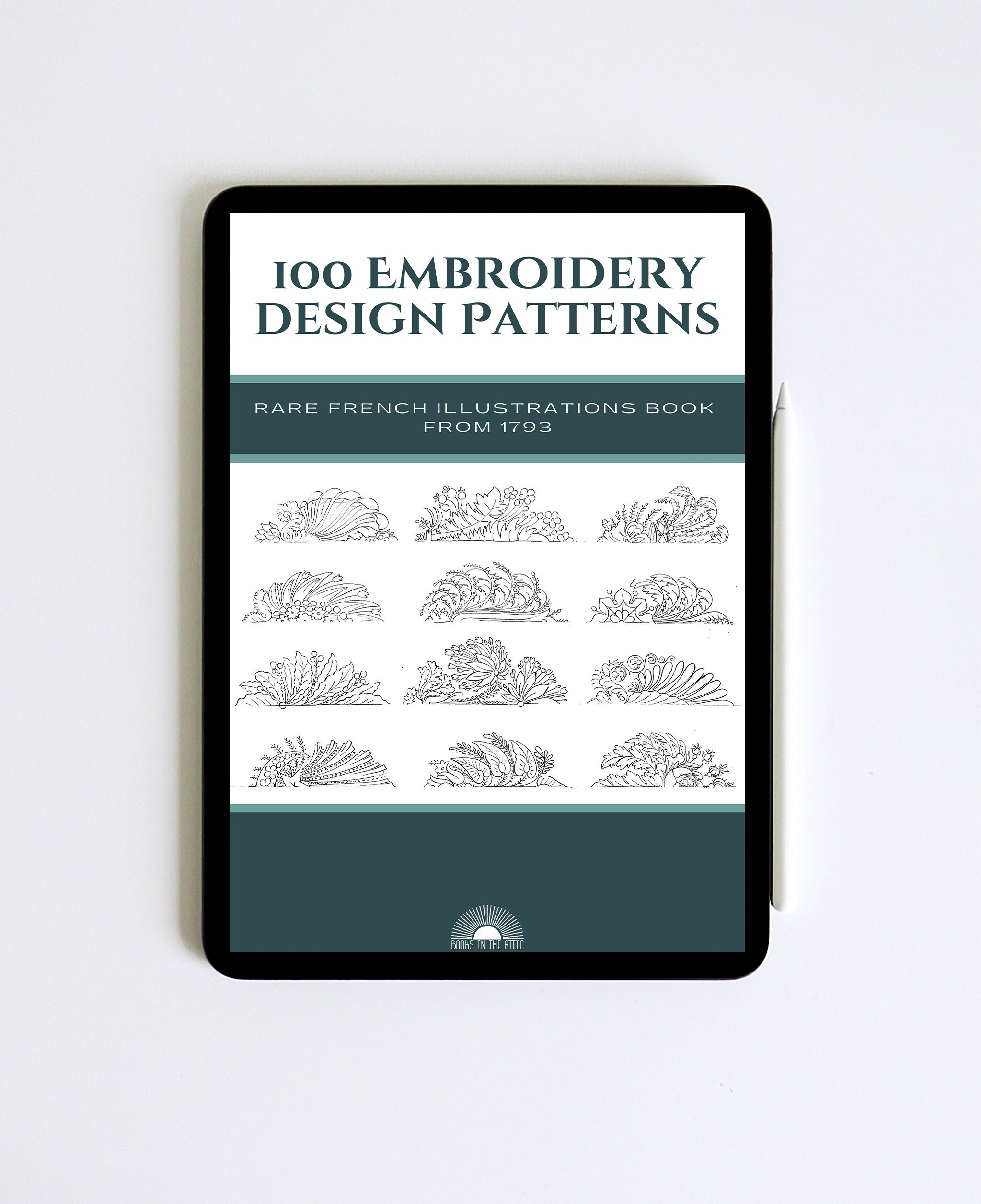 100 Embroidery Pattern Design, Hand Embroidery Patterns PDF, Floral ...