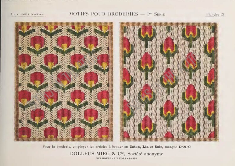 Embroidery Pattern Book, Colors Embroidery Designs, Motifs Pour ...