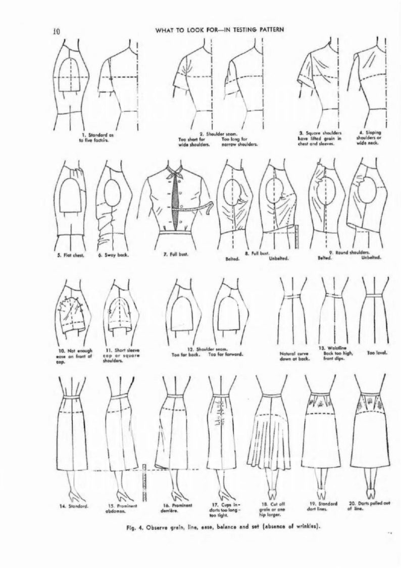 Practical Dress Design - 50s Dress Pattern Making Guide With Sewing Pattern, Dress Making Book ...