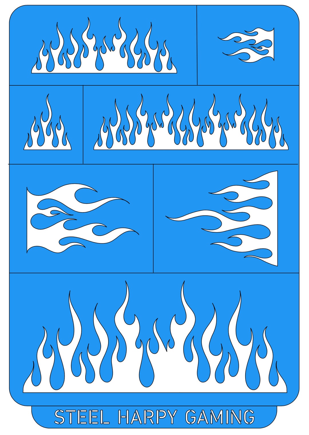 Flames Wargaming Airbrush/painting Stencil - Etsy