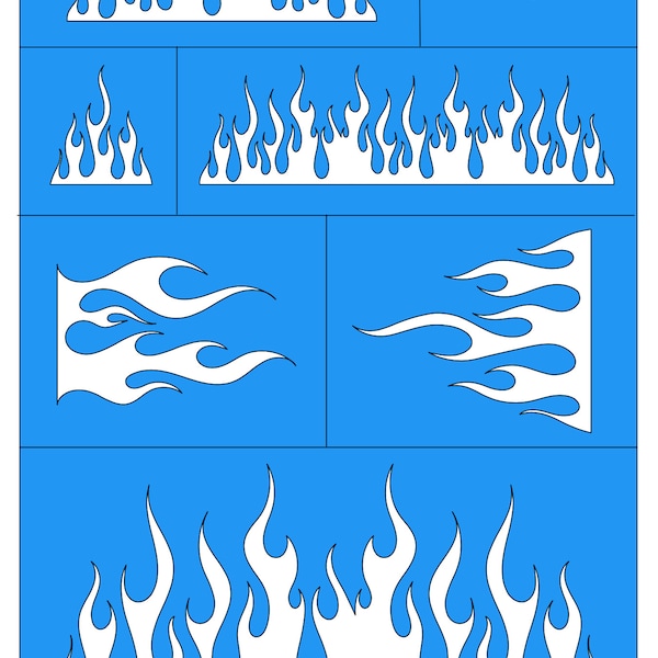 Flame Stencil for Painting - Etsy