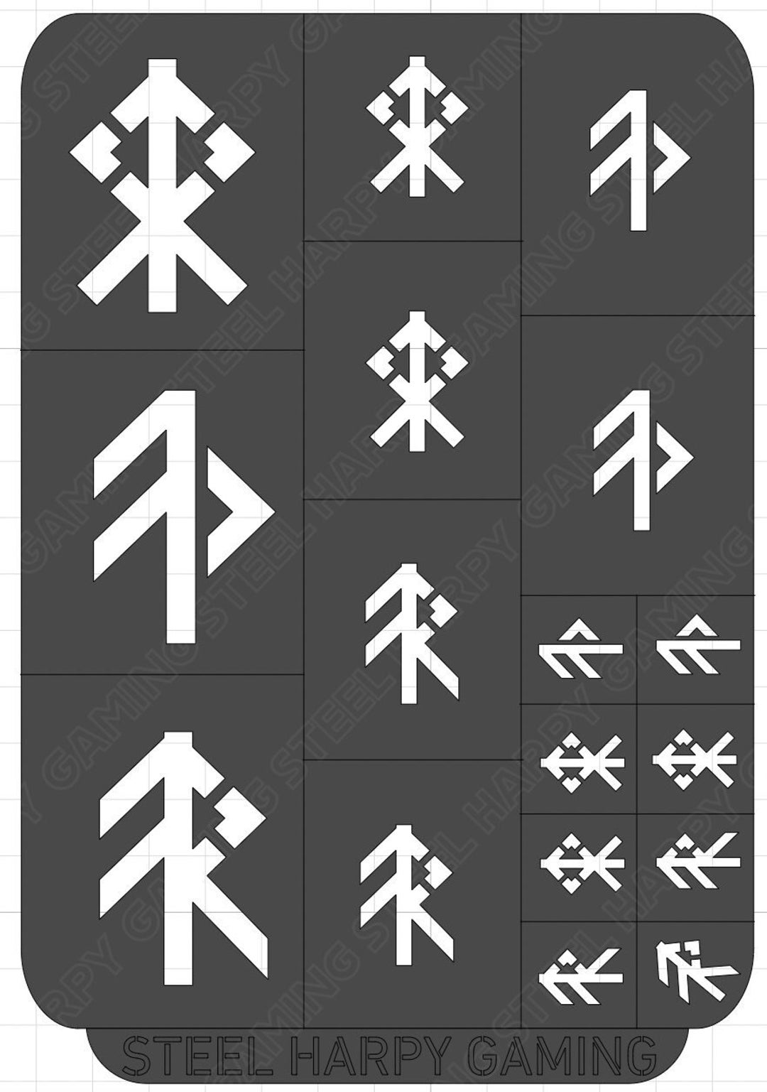 Runic Markings Wargaming Airbrush/painting Stencil - Etsy