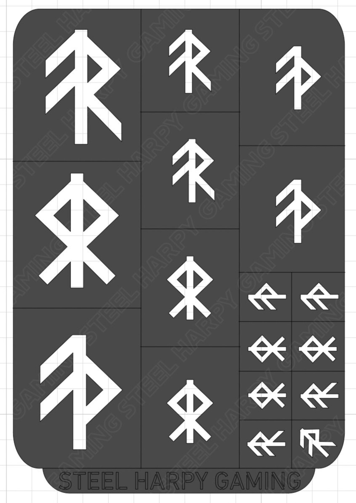 Runic Markings Wargaming Airbrush/painting Stencil - Etsy
