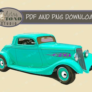 Hot Rod Downloads Collection - 4 High Quality Hot Rod Graphics - Etsy