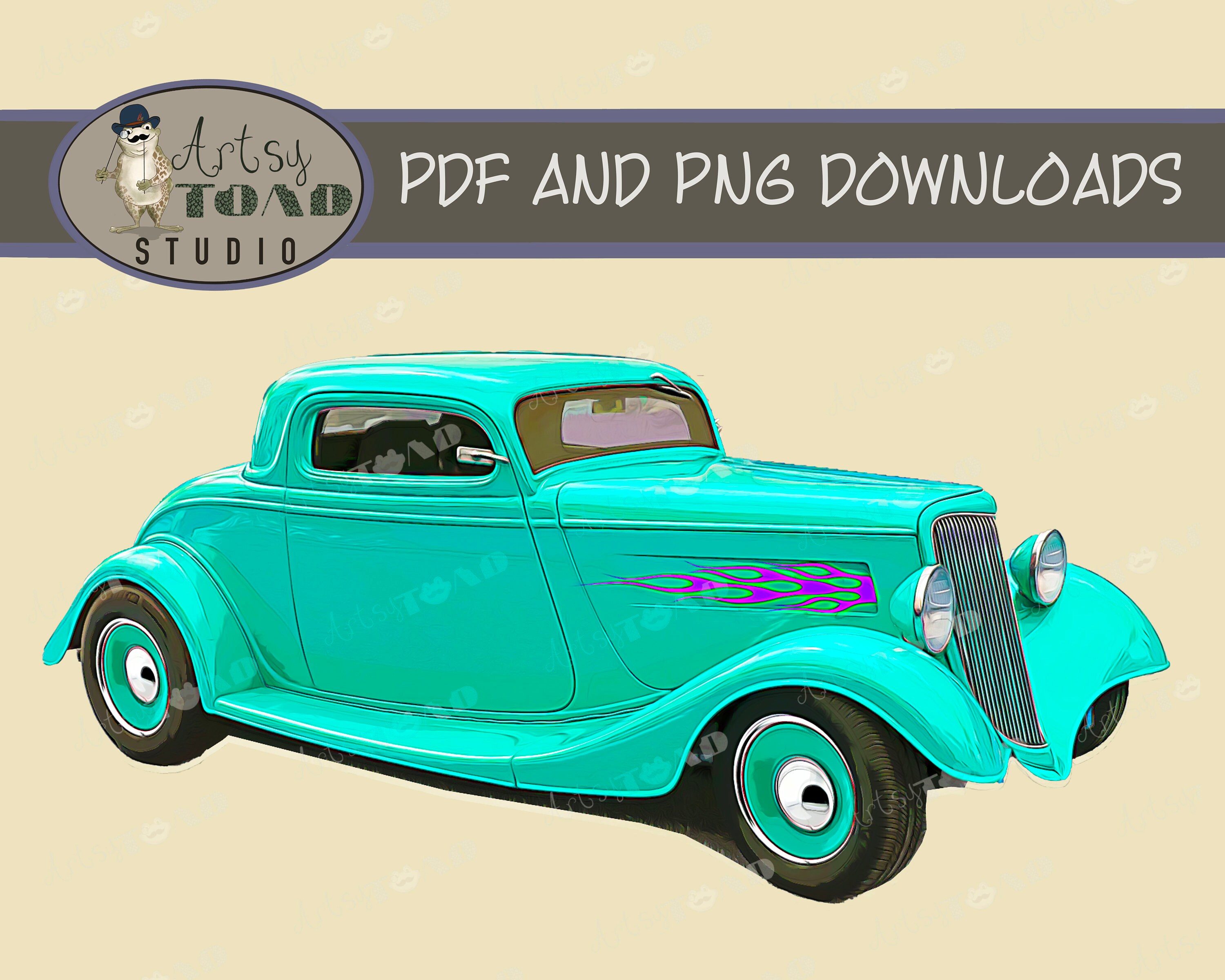 Hot Rod Downloads Collection - 4 High Quality Hot Rod Graphics - Etsy