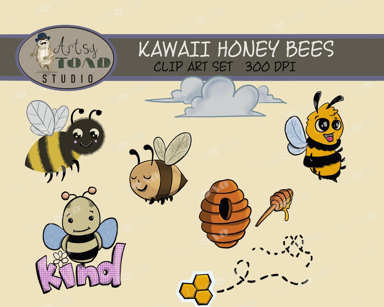 Honey Bee Clip Art Set - Etsy