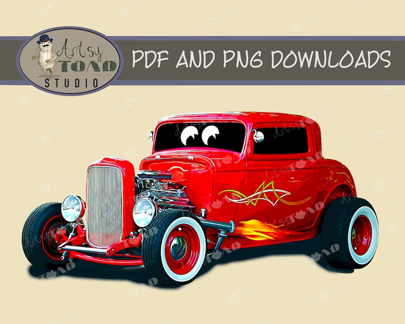 Hot Rod Downloads Collection - 4 High Quality Hot Rod Graphics - Etsy