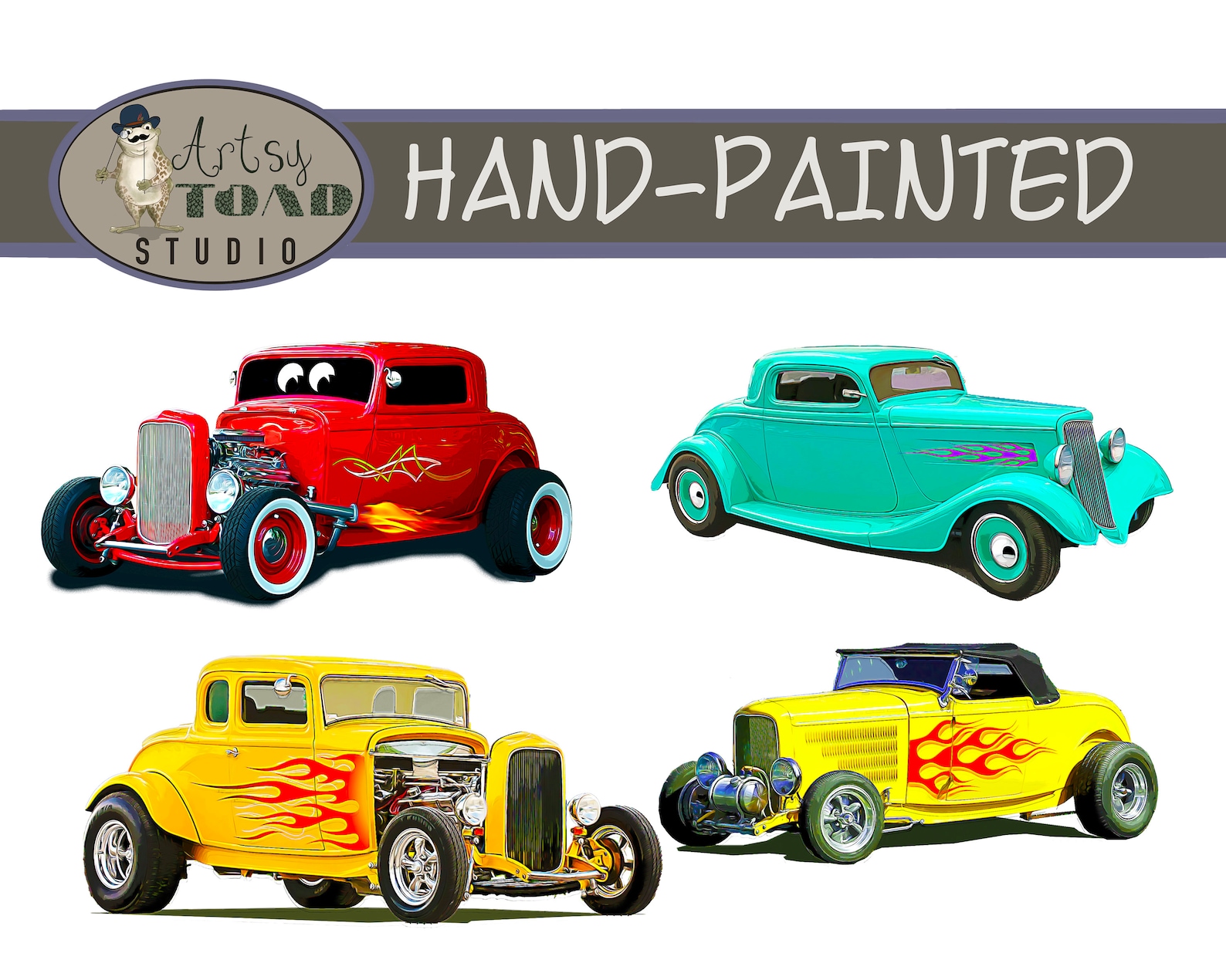Hot Rod Downloads Collection - 4 High Quality Hot Rod Graphics - Etsy