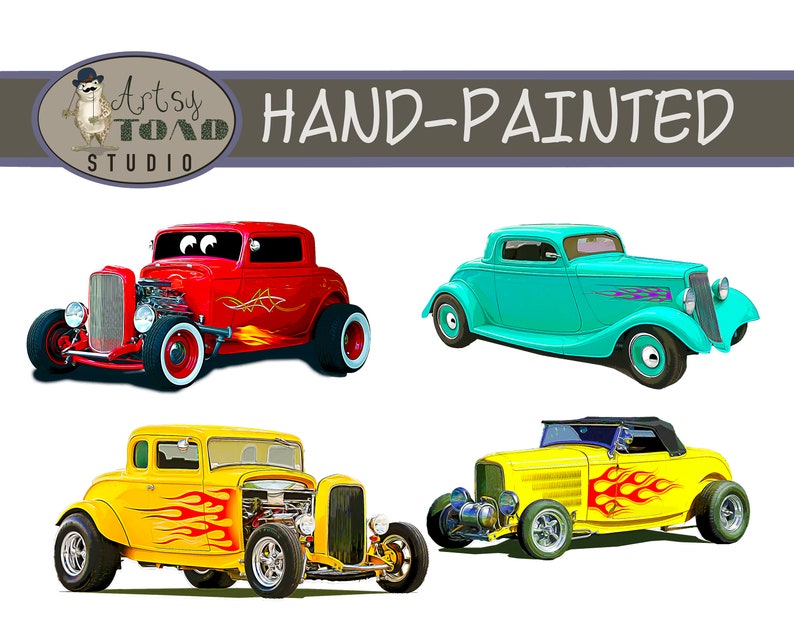 Hot Rod Downloads Collection - 4 High Quality Hot Rod Graphics - Etsy