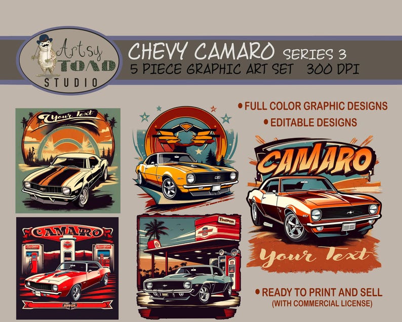 Chevy Camaro Graphics Series 3 - 5 High Quality - Full Color Graphics ...