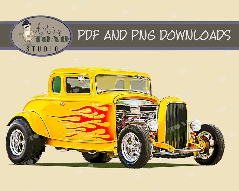 Hot Rod Downloads Collection - 4 High Quality Hot Rod Graphics - Etsy