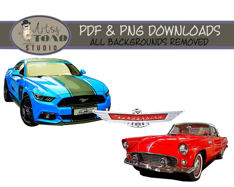 Ford Muscle Car Collection - 10 High Quality Car Graphics - Etsy