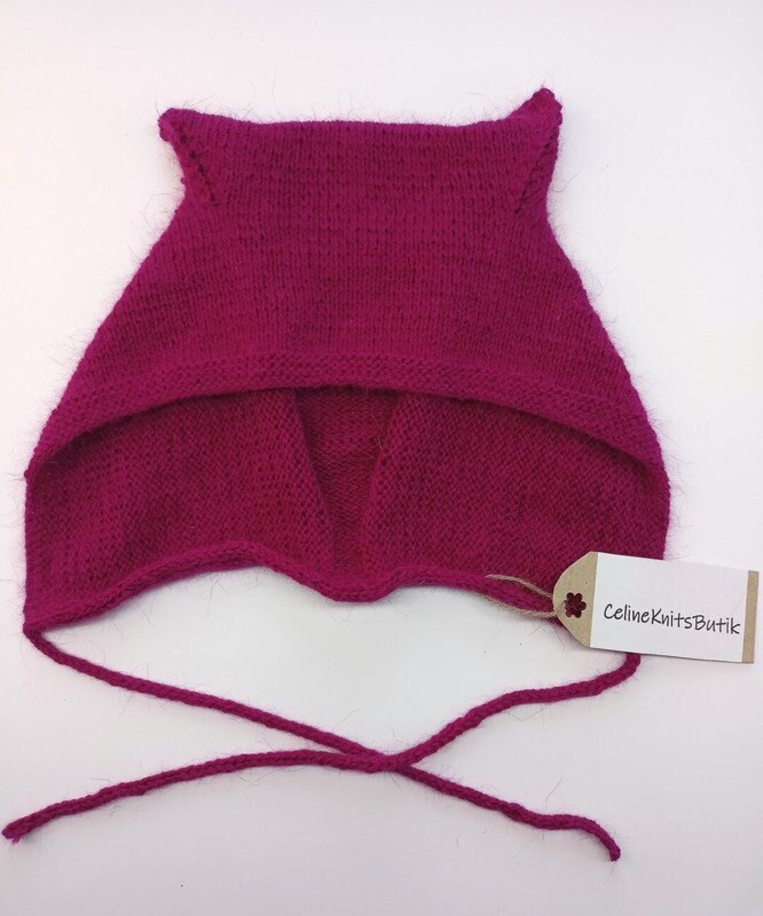 Cute Kitty Bonnet for Women Handmade Cat Ear Beanie Knitted - Etsy