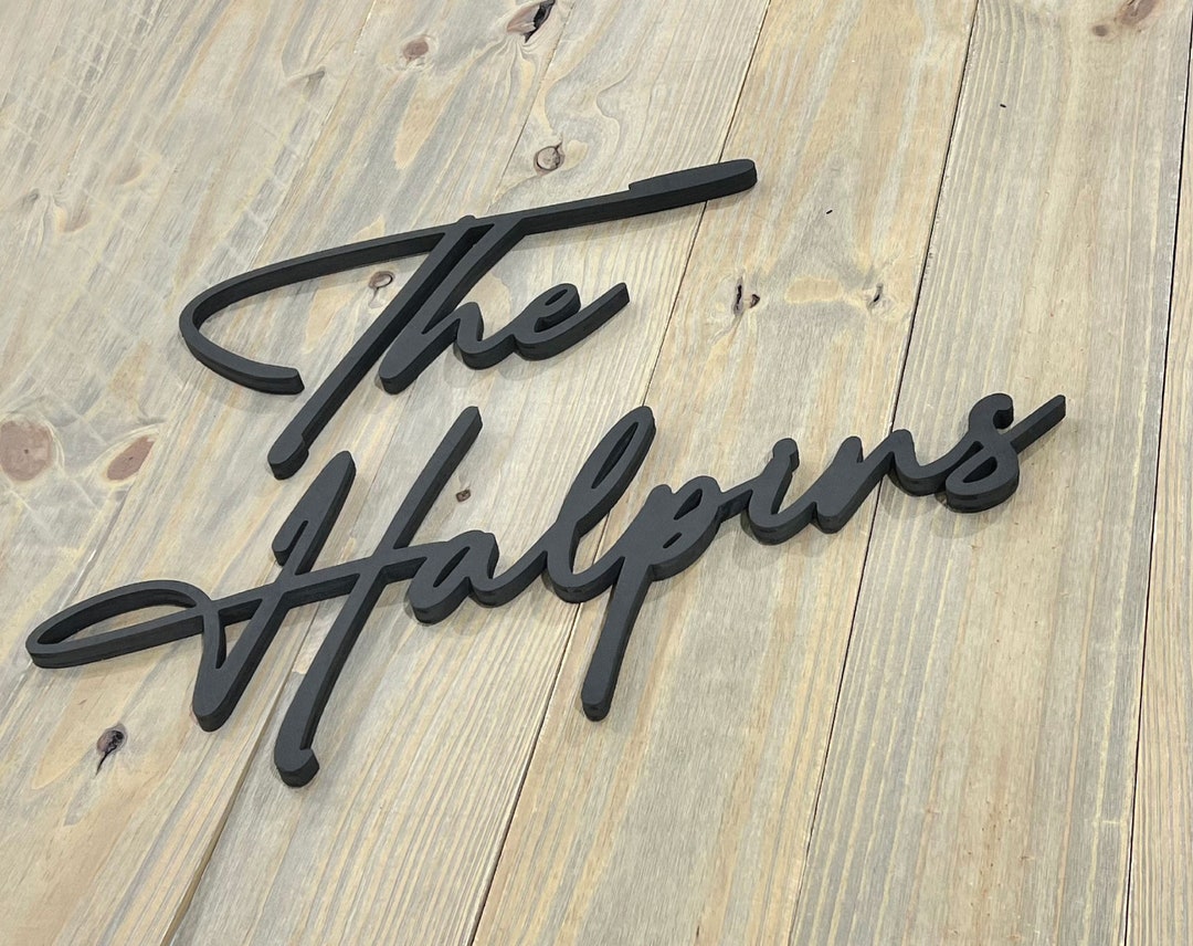 Custom Last Name Sign / Family Name Sign / Wooden Name Sign / Wedding ...