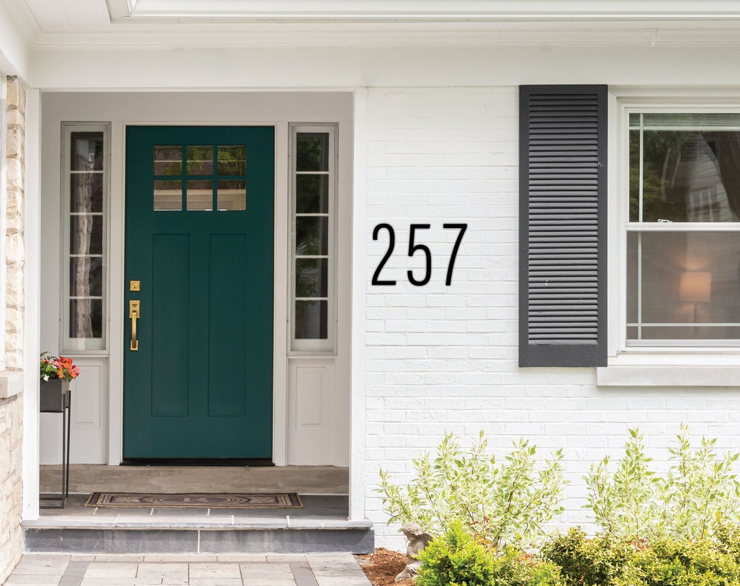 Thin House Numbers / Narrow Modern House Number / Modern Black House ...