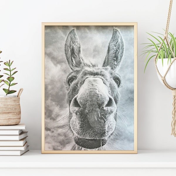 Donkey Print - Etsy