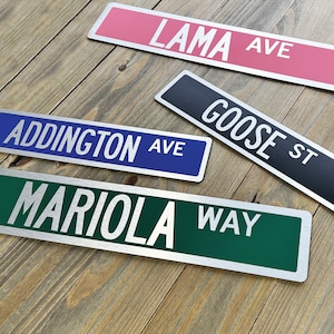 Custom Street Name Sign / Outdoor Aluminum Street Sign / Metal Name ...